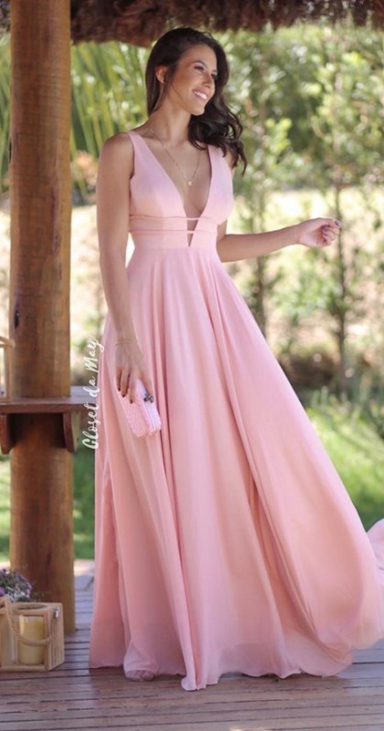 20 Vestidos De Festa Em Vários Tons De Rosa Claro Pronta Pra Festa